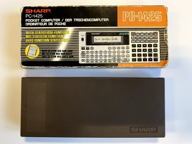 RARE ! SHARP PC-1425 STATISTICS Pocket Computer & CE-212M 8K Memory Card EUR 170,00 - PicClick IT